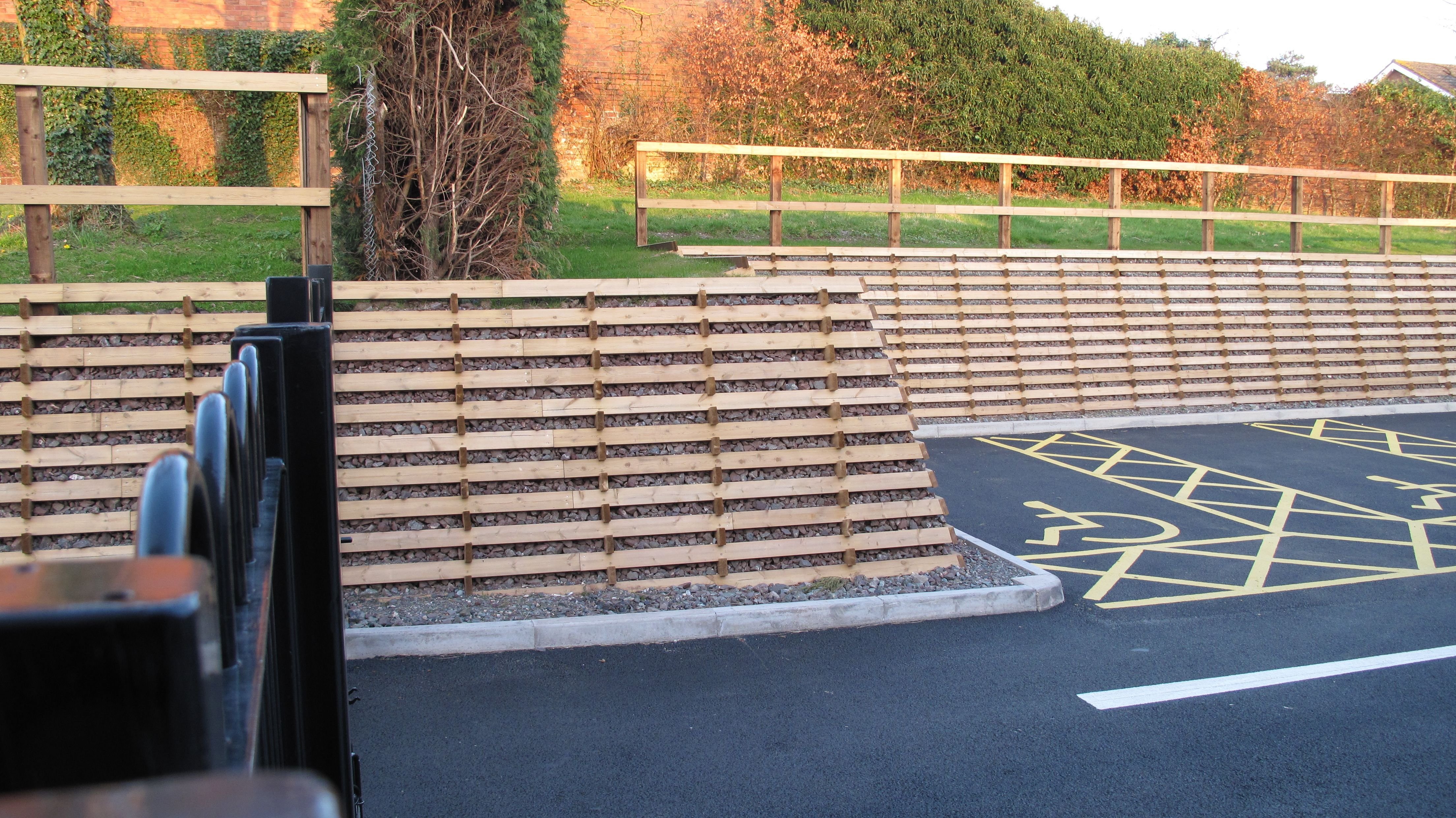 Traditional retaining walls
